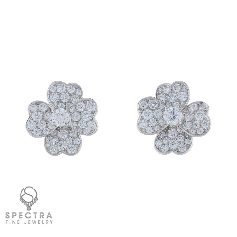 Van Cleef & Arpels Cosmos Diamond Ear Clips 2.70ct (Small Model ...